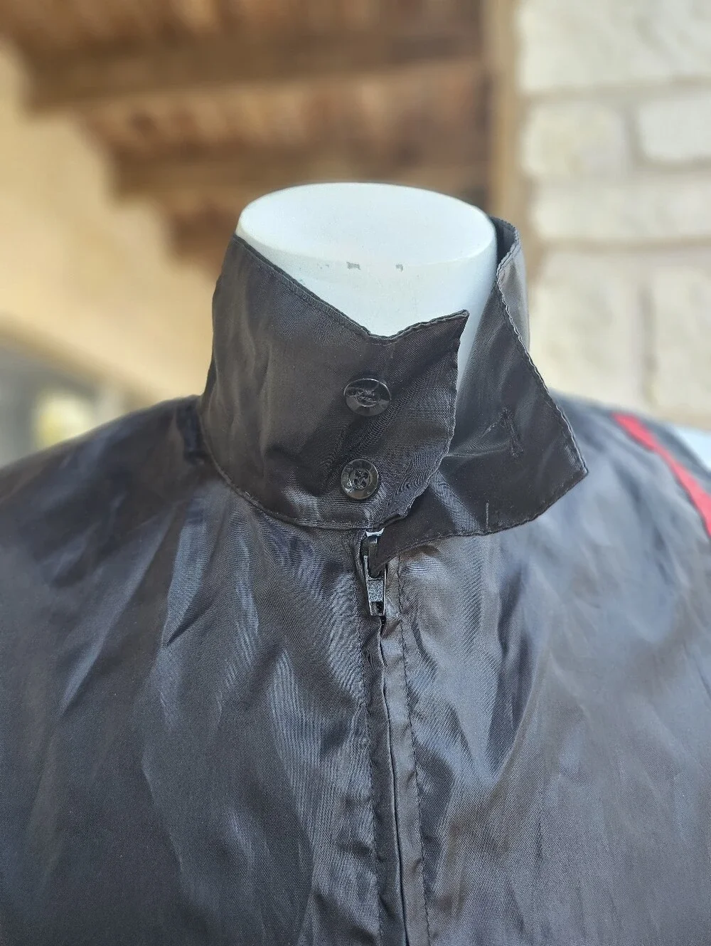 unmarked | Jackets & Coats | Vintage Black Nylon Full Zip Racing Hot ...